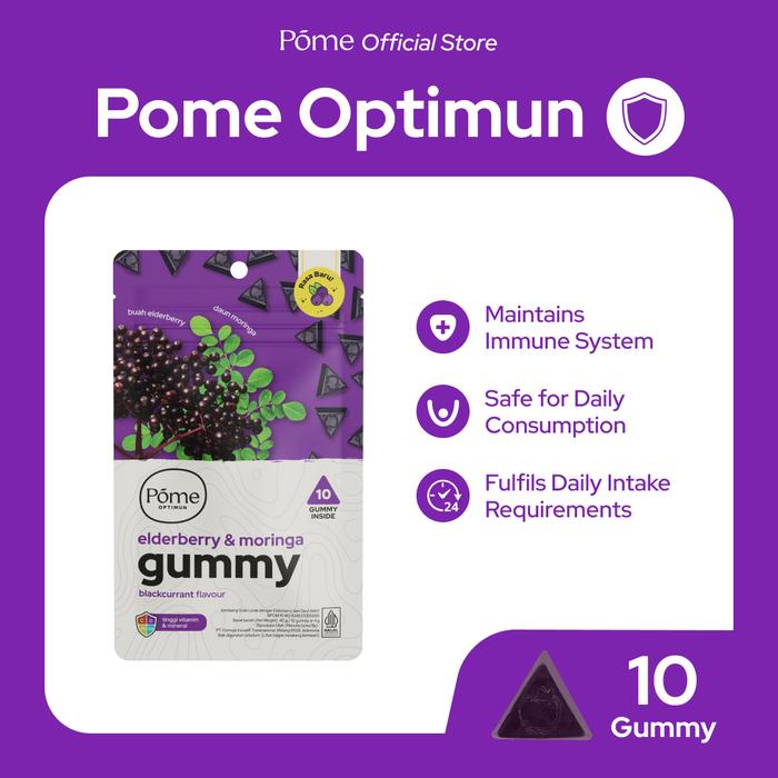 Jual Pome Optimun 1 Sachet - Elderberry & Moringa Gummy dengan Vit. C ...