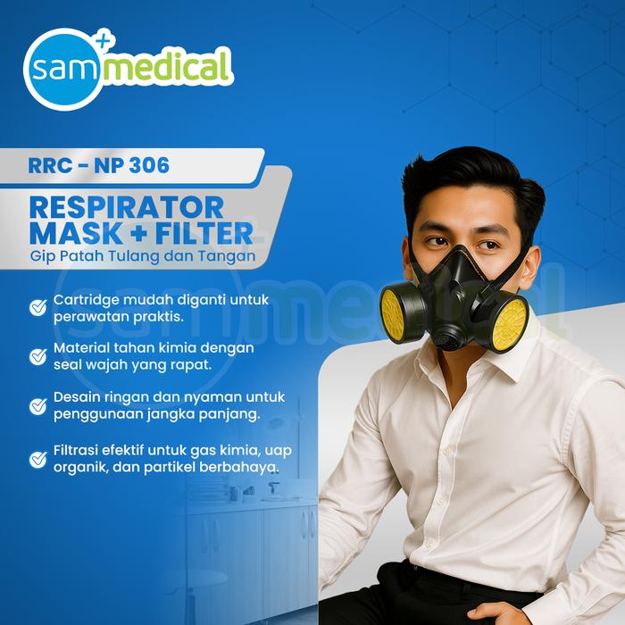 Jual RRC Respirator Mask NP 306 + Filter - Kota Bandung - SAM MEDICAL ...