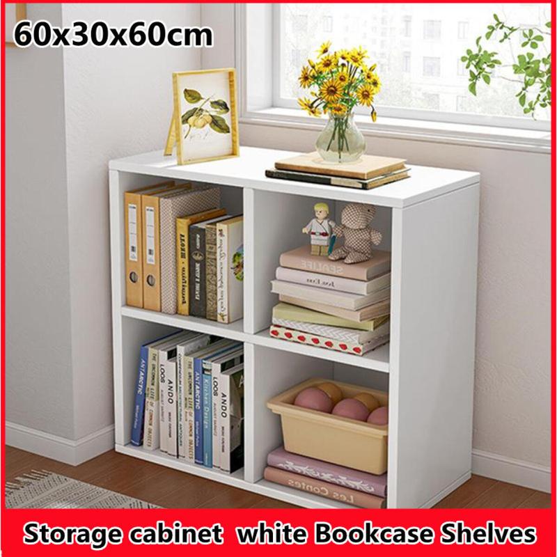 Storage cabinet warm white Bookcase Shelves Household living - TikTok ...