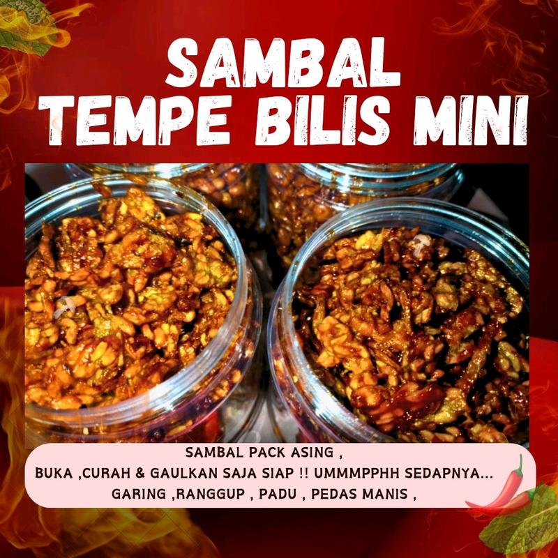 TEMPE SAMBAL MINI SIZE (SAMBAL PACK ASING) Pedas Food Manis Instant ...