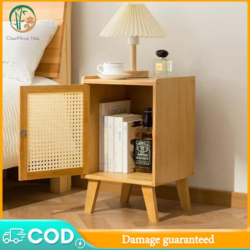 Hub-Bedside Table Side Table Wood/Brown Bedroom Storage Bed Side ...