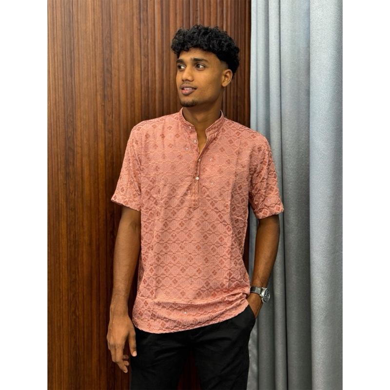 DK MEN | THEERAN (1) SHORT CHIKANKARI KURTA - TikTok Shop Malaysia