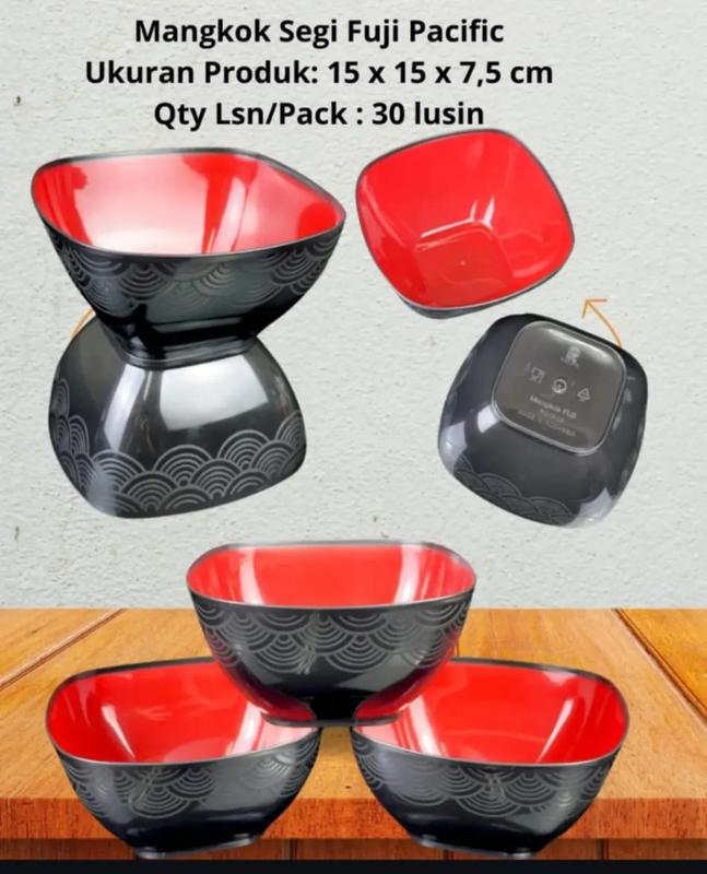 Mangkok Segi Fuji Pacific Ukuran 15 x 15 x 7,8 - Awet dan Tidak Bau ...