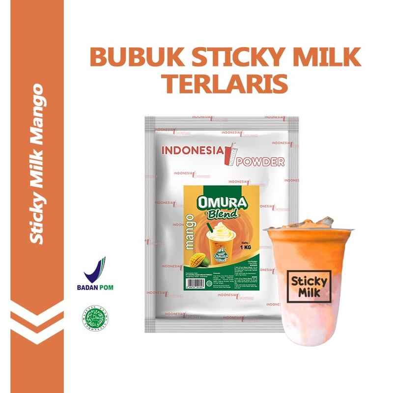 STICKY MILK Bubuk Es Sticky Milk Premium Rasa Mango / Mangga 1 Kg Mix ...