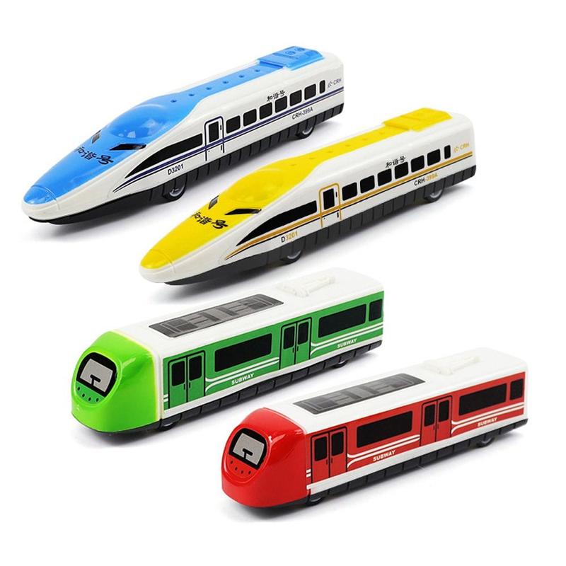 Kids Gift High-speed Pull Back Train Educational Colorful Train ...