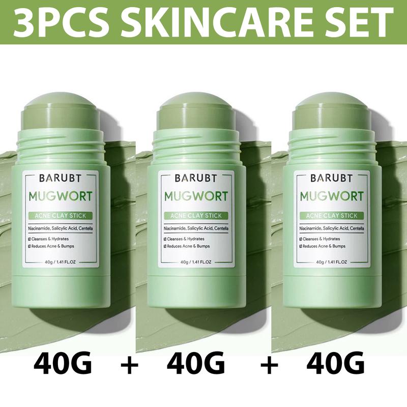 3PCS/SET Mugwort Clay Facial Mask Stick Green Skin Care Face - TikTok ...