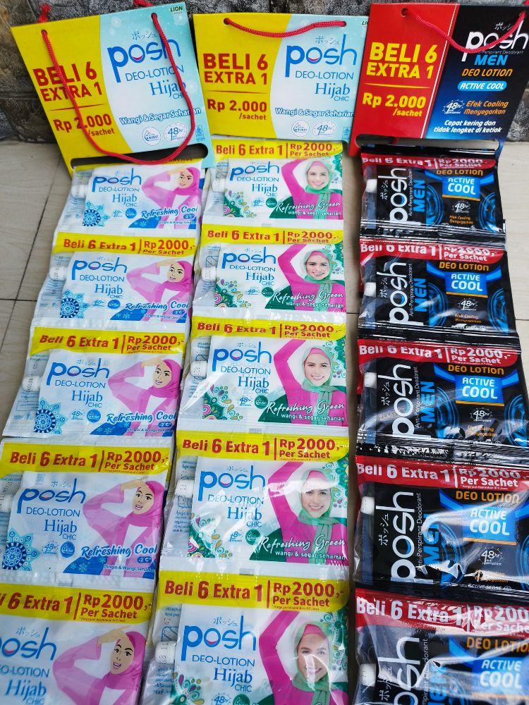14 sachet posh deo lotion 1 renteng ecer 2000 an hilangkan bau ketiak ...