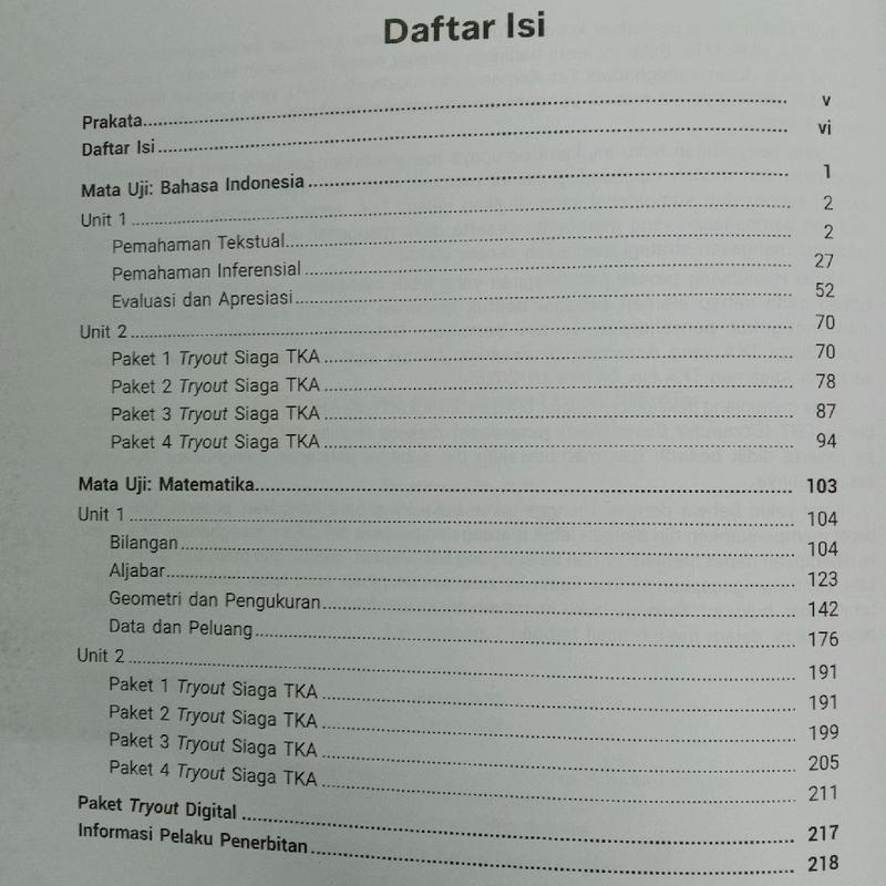 Buku Siaga ujian TKA ,TKA tes kemampuan akademik SMP / MTS 2005 2025/ ...