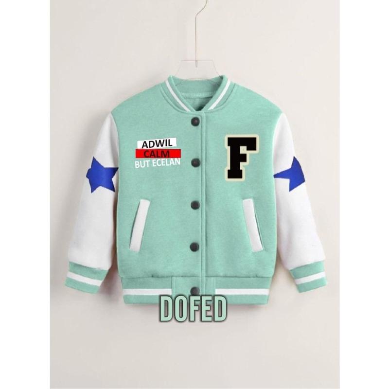 Varsity Jacket Baseball Anak Inisial F Laki Laki Perempuan Umur - Shop ...