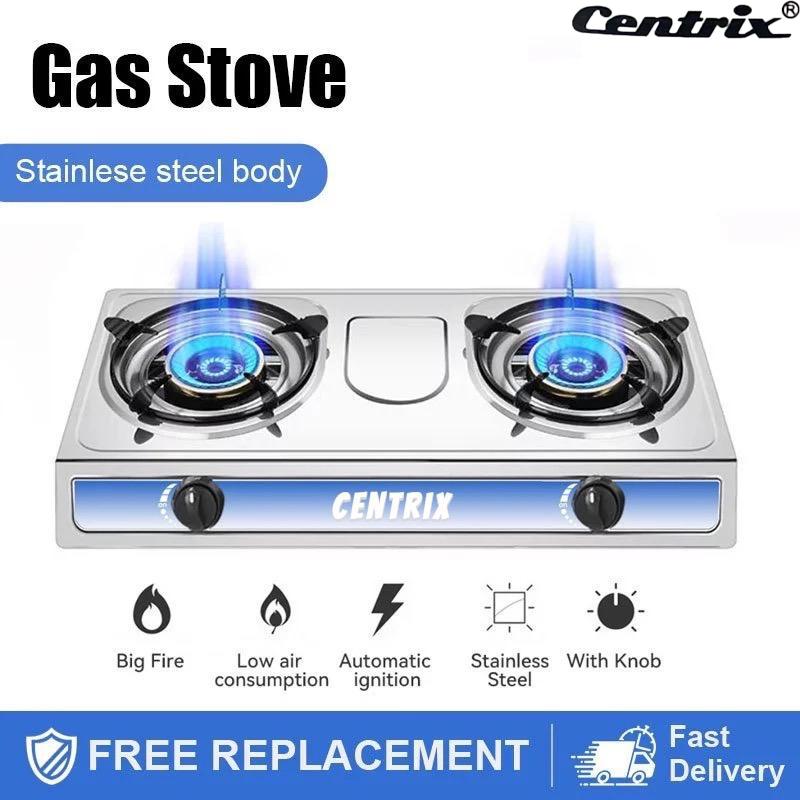 [COD] [Centrix] 201G Double Burner Gas Stove, crafted from stainless ...