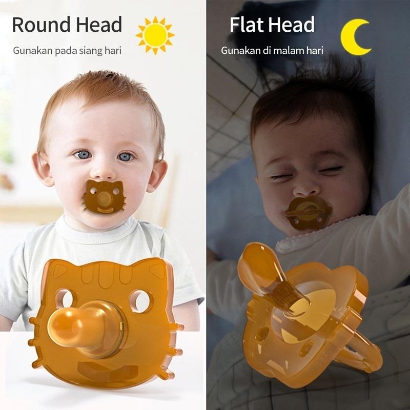 3 in 1 Baby Pacifier Set with Anti-Drop Chain Nipple Box Silicone ...