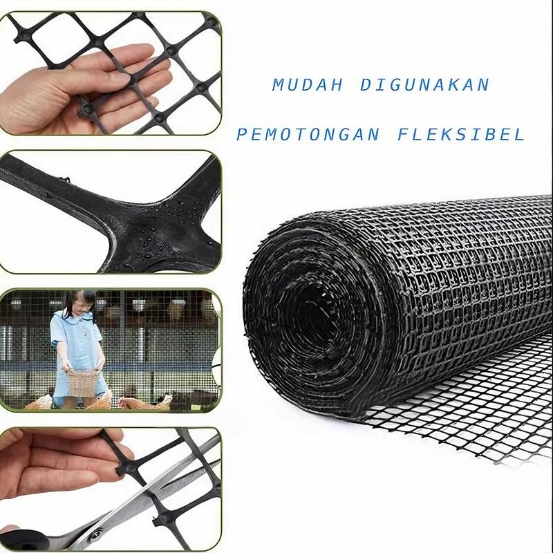 50Meter Jaring Pagar Plastik Ayam Unggas outdoor net Taman Pagar Jaring ...
