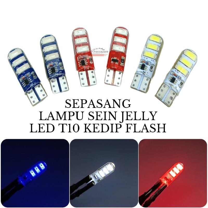 Lampu sen jelly kedip 6 mata LED T10 sepasang Sein senja 6 Led - Shop ...
