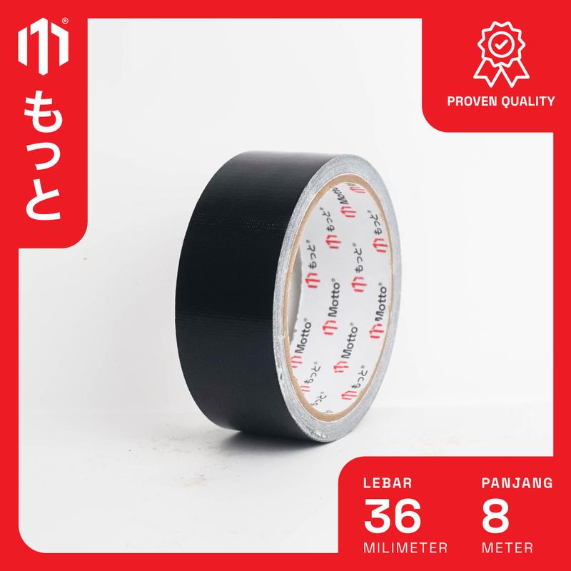 Lakban Kain / Cloth Tape Hitam 36mm x 8 Meter - 1 Pcs/Roll (Satuan ...