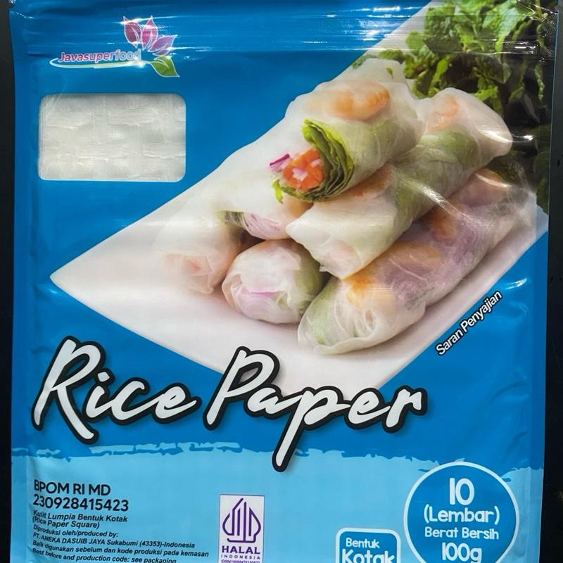 Rice paper bulat dan kotak isi 10 dan 20 lembar - Shop | Tokopedia