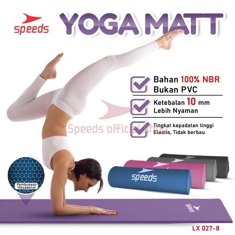 matras yoga NBR karpet spons alas tebal 10MM fitness tikar olahraga LX ...