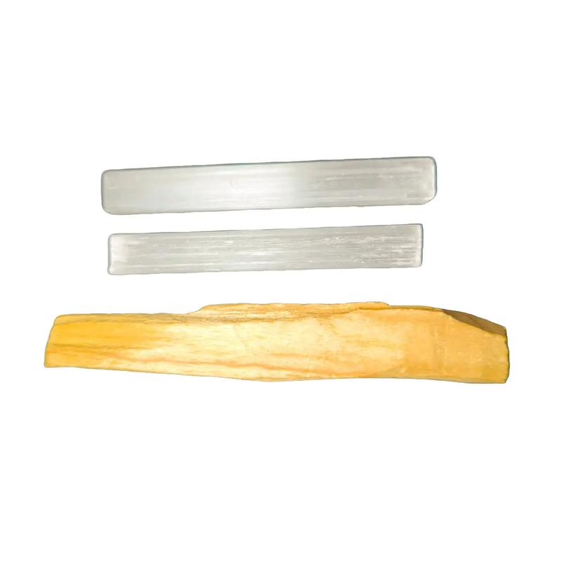 Cleansing Kit Selenite + Peruvian Palo Santo - Shop | Tokopedia