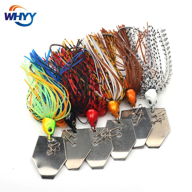 6 Pcs/Set Chatterbait Fishing Lures Kit Spinner Bait Weedless - Shop ...
