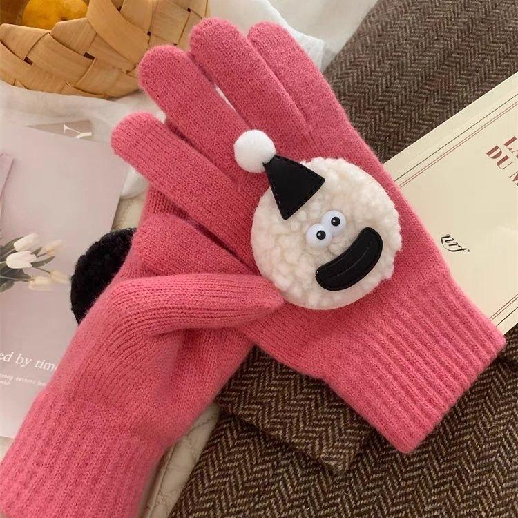 Women's new cute and funny knitted split finger gloves - TikTok Shop ...