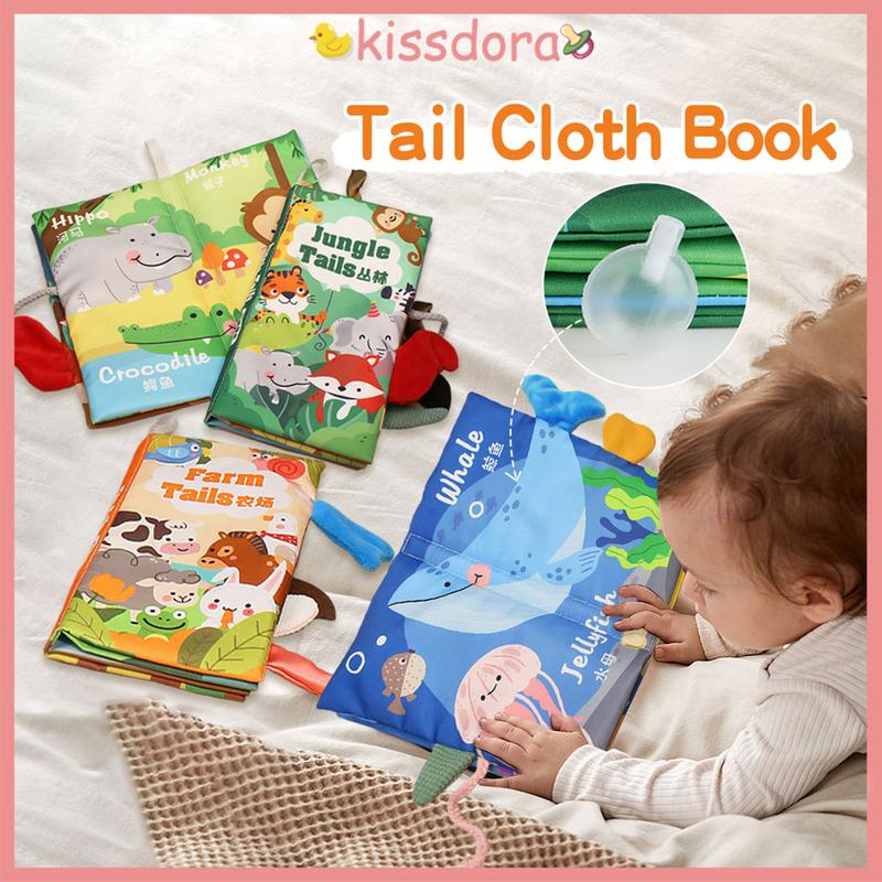 Kissdora Baby Early Learning Cloth Book Washable Tail Rustling - TikTok Shop Malaysia