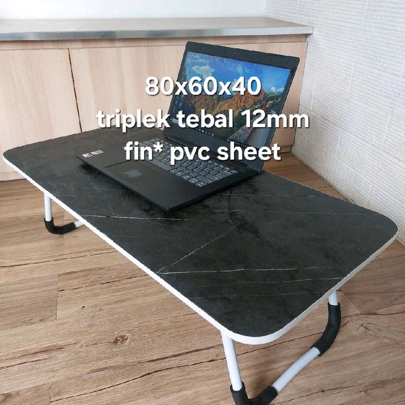 Meja belajar lipat/meja laptop/meja lesehan triplek 12mm finishing pvc ...