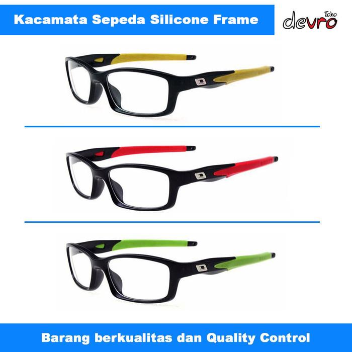 Jual Kacamata Sepeda Lensa Bening Silicone Frame - Kacamata Sporty ...