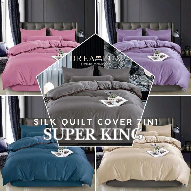 DREAMLUX QUILT COVER SET 7in1 | Cooling Ice Silk Super King - TikTok ...