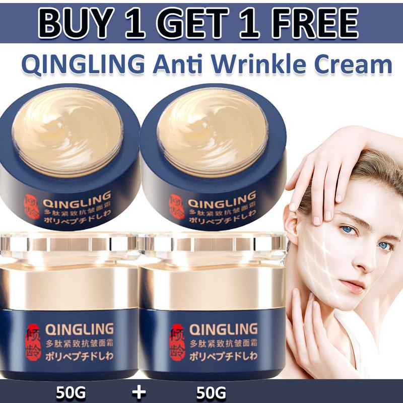 Krim Muka Anti-Kedutan Polipeptida, Qingling, 2PCS / SET, 50G, - TikTok ...