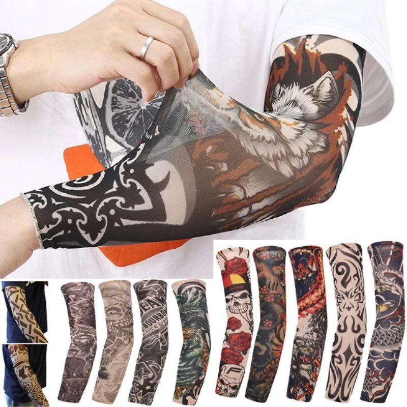 Sepasang Kanan Kiri Manset Tato Motif Keren Handsock Tangan Lengan ...
