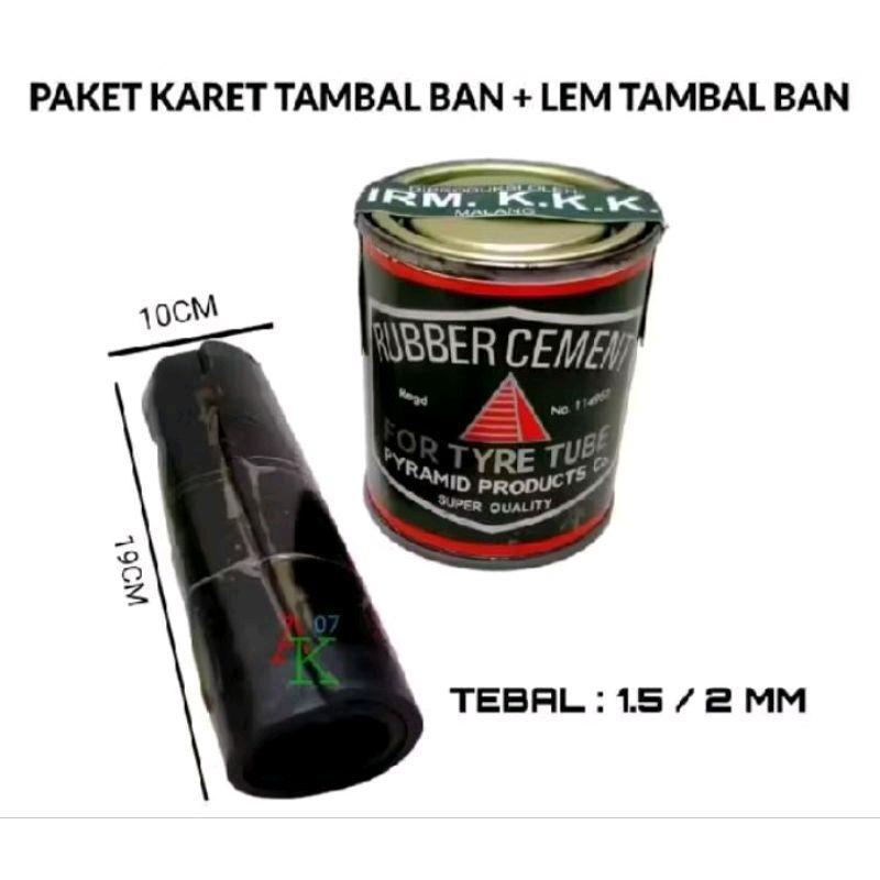 paket lem rubber cement dan karet tambal ban - Shop | Tokopedia