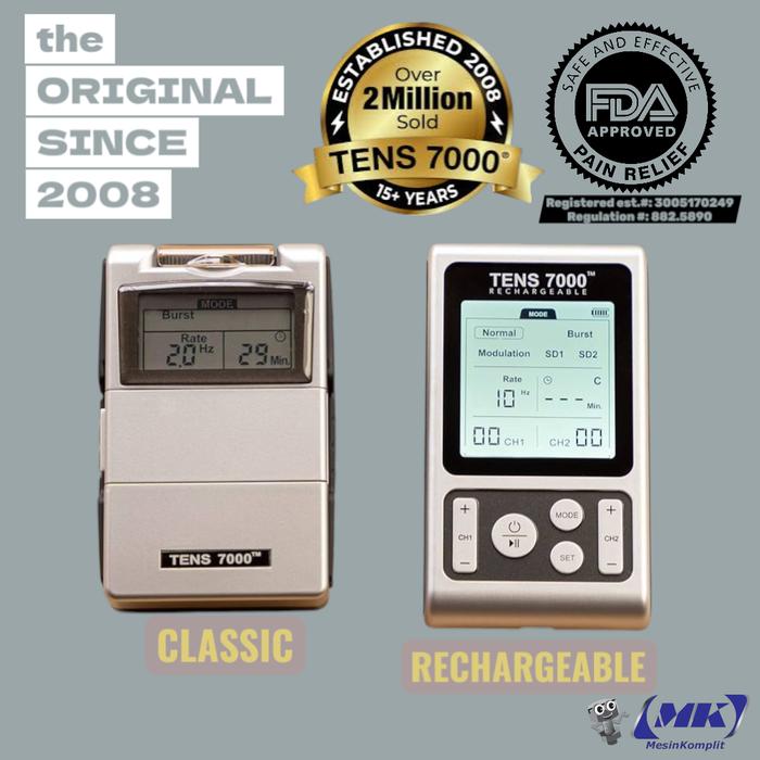 Jual TENS 7000 Rechargeable Muscle Stimulator Back Pain Relief ...