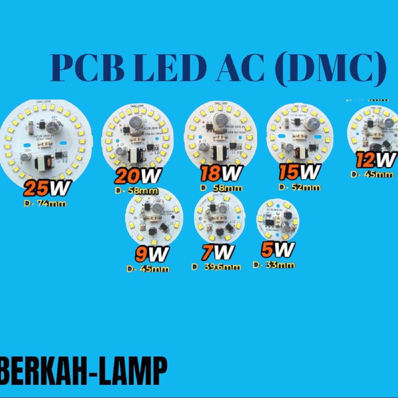 PCB LED AC MREK (DMC)ALL WAT 5W 7W 9W 12W 15W 18W - Shop | Tokopedia