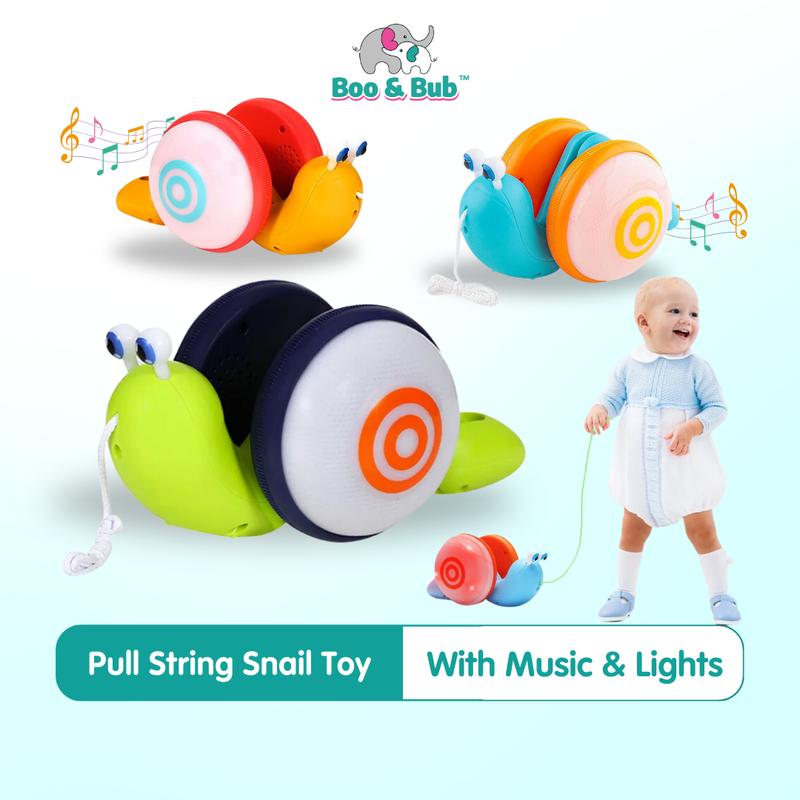 🐘Boo&Bub🐘 Pull String Cartoon Snail Car toy | Baby Learn t - TikTok ...