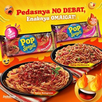[PAKET BANDED 3 PCS] Indomie POP Spageti - Spaghetti Instan - Spicy ...