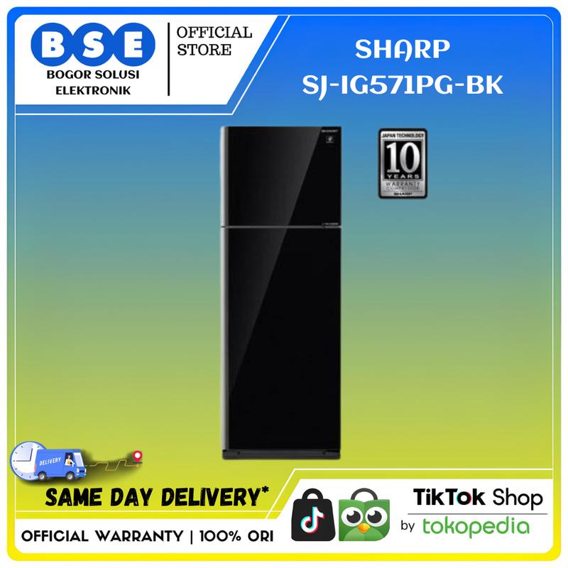SHARP KULKAS 2 PINTU INVERTER 428 L | SJ-IG571PG-BK | SJIG571PGBK ...