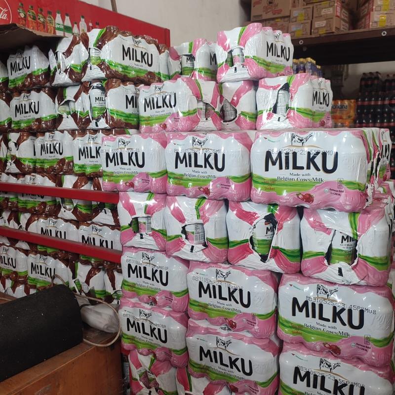 MILKU Susu UHT 12 Botol 200ml - Shop | Tokopedia