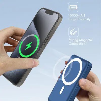 Podoru Magnetic Battery 10000mAh Wireless Portable Charger, Power Bank ...