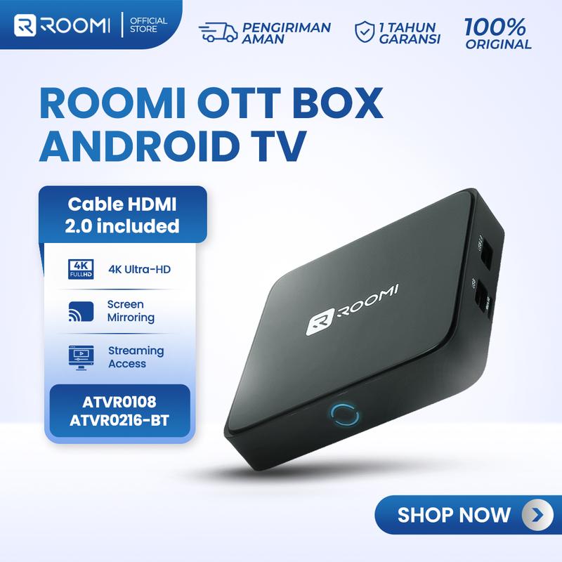 ROOMI Android Box 4K RAM 2GB ROM 16GB Bluetooh - Android 13 - OTT Box ...