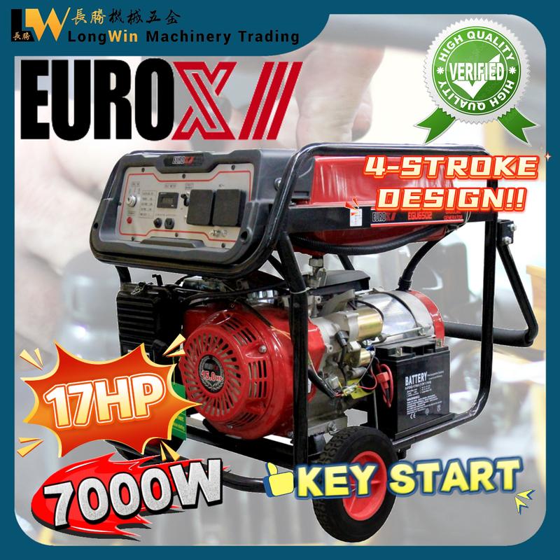EUROX/// EGU7502 / EGU8502 4-Stroke Portable Gasoline Generator ...