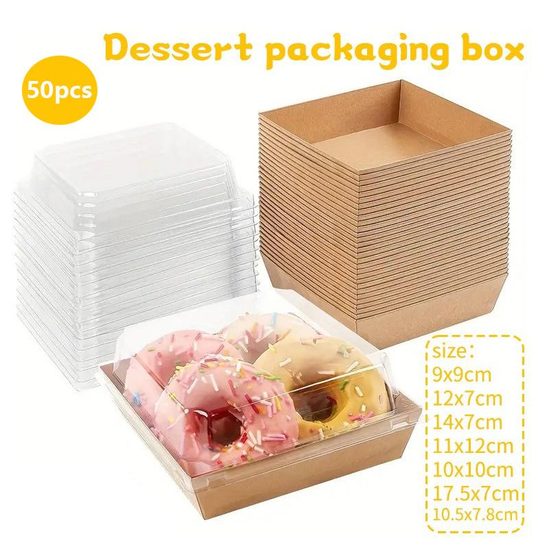 HYD 50PCS Kotak Kek/Food Box/Dessert Box/Mini Cake Box/Packaging ...