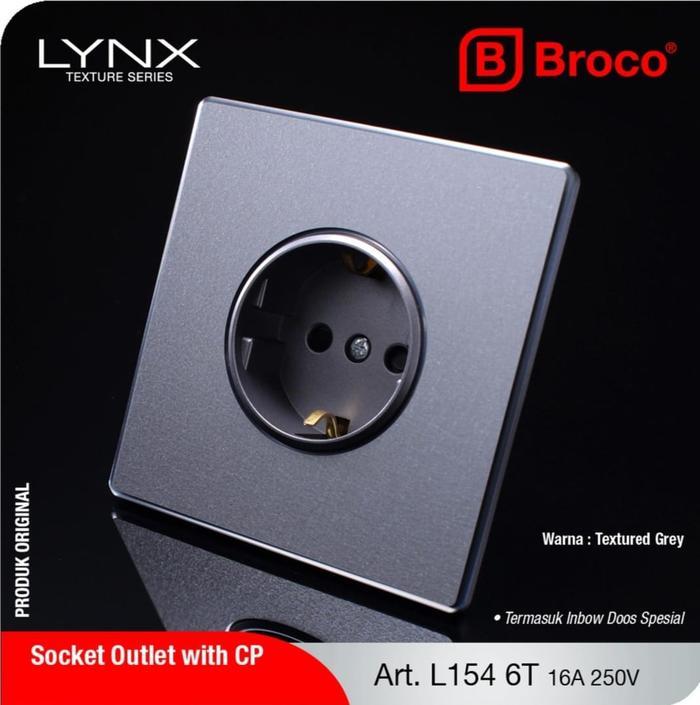 Jual BROCO Lynx Texture Stopkontak Anak Protection 16A 250V Ultra Thin ...