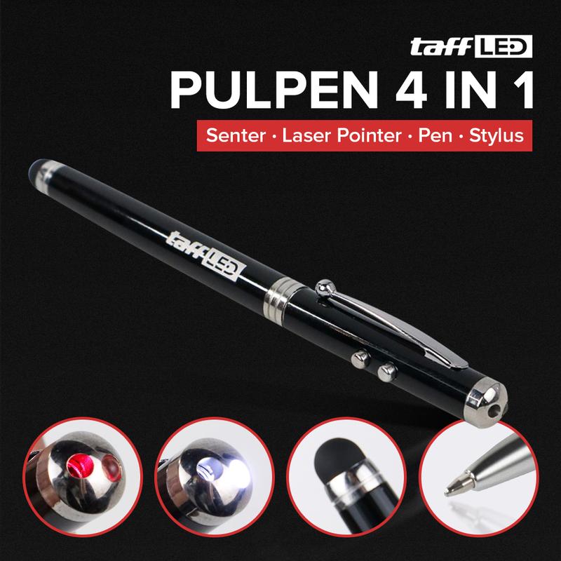 Pulpen Aluminium 4 in 1 Senter Laser Pointer Pen dan Stylus - Shop ...