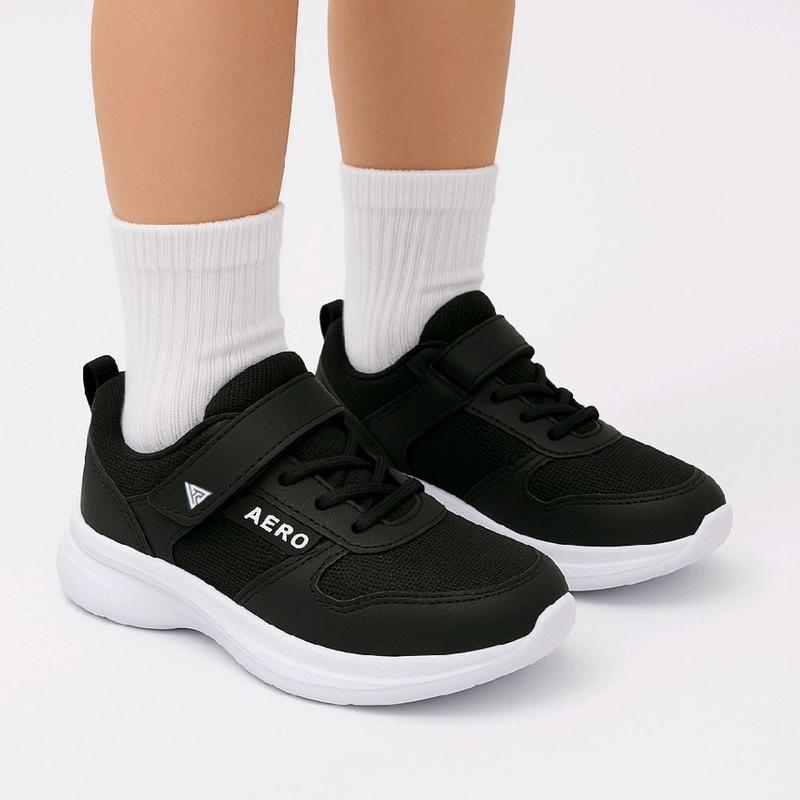 Sepatu Sekolah Anak Original Model pylon velcro dan Tali, Hitam putih ...