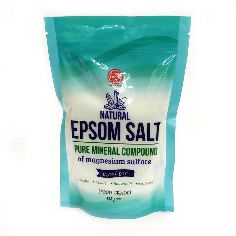 FINE FOODS NATURAL EPSOM SALT 425G PURE MINERAL COMPOUND Cooking ...