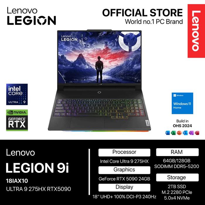Promo LENOVO LEGION 9I 18IAX10 ULTRA 9 275HX RTX5090 24GB/ 64GB 2TB W11 ...