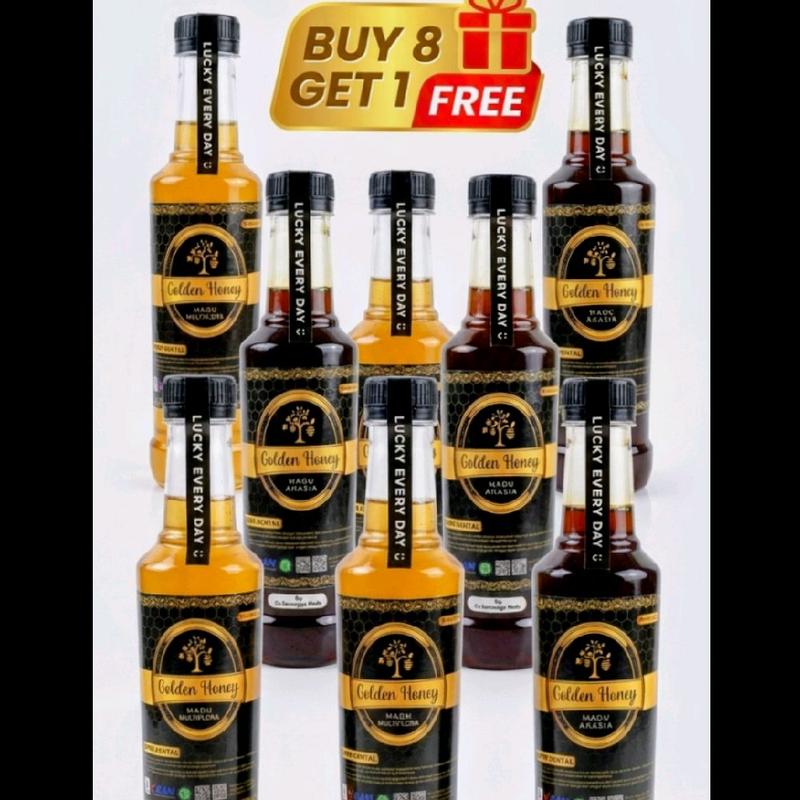 BELI 8 BOTOL GRATIS 1 BOTOL (9)botol MADU SUPER KENTAL DARI GOLDEN ...