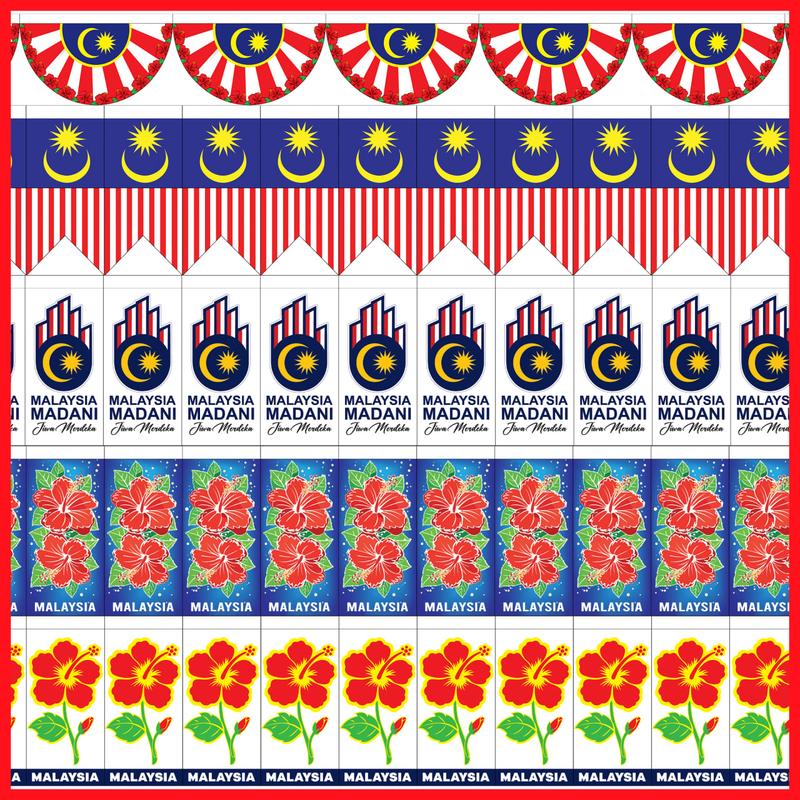 Set Bendera Hiasan Merdeka 10pcs & 20pcs Jalur Gemilang Malaysia ...