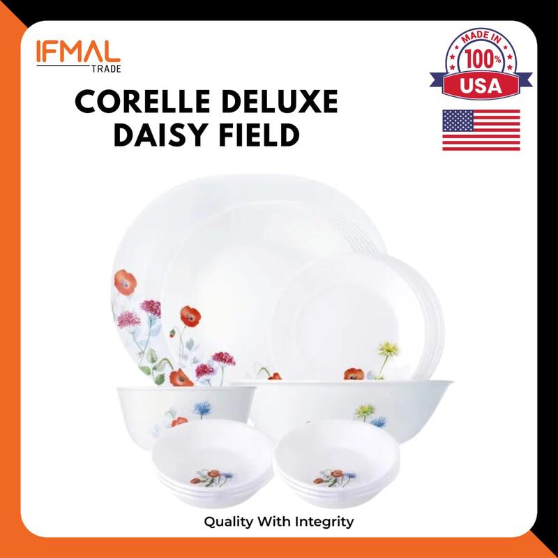 Corelle Loose Daisy Field (Dinner/Luncheon/Bread/Serving Plate/Noodle ...