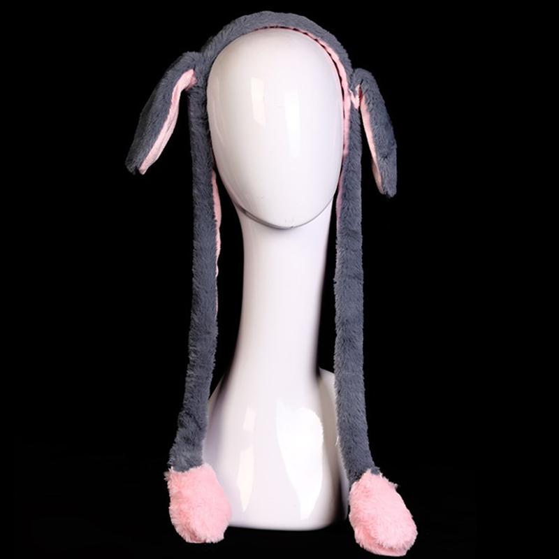 Bunny Ears Headband Moving Cute Warm Plush Airbag Rabbit Funny - TikTok ...