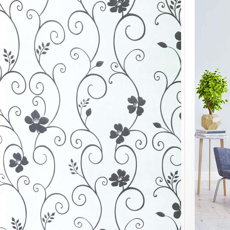 Stiker Kaca Jendela Sanblast Sooku Motif Bunga Rambat UV - 4 Meter ...